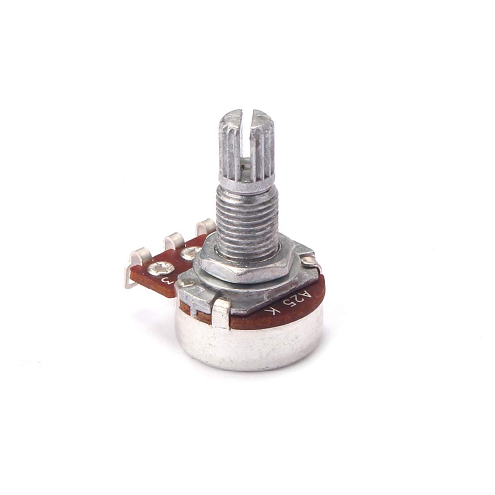 Snapklik.com : A25K Mini Long Knurled Split Shaft Guitar Potentiometers ...