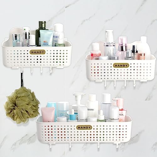 Amazon.com: Pumtus 3 Pack Shower Caddy, Plastic Bathroom Shower ...