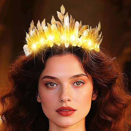 Amazon.com : JEAIRTS Light Up Headband Led Crown Headbands Glow Rave ...