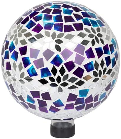 Amazon.com : Alpine Corporation HMD218 Mosaic Glass Gazing Globe w ...