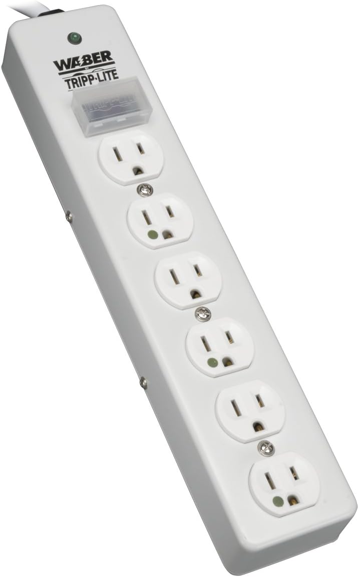 Amazon.com: Tripp Lite 6 Outlet Hospital Grade Surge Protector Power ...