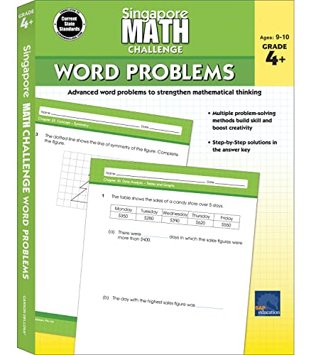 Singapore Math Challenge Word Problems 4th Grade Math Workbooks 