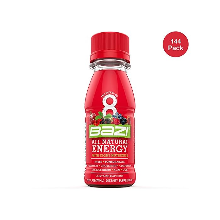 Buy Bazi All Natural Energy Drink 12 Pack - 2.5 oz Liquid Energy Shots ...