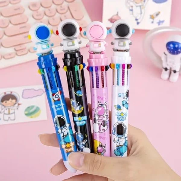 High Hills Pen Multicolor Pen Set 10-in-1 Retractable Ballpoint Rainbow ...