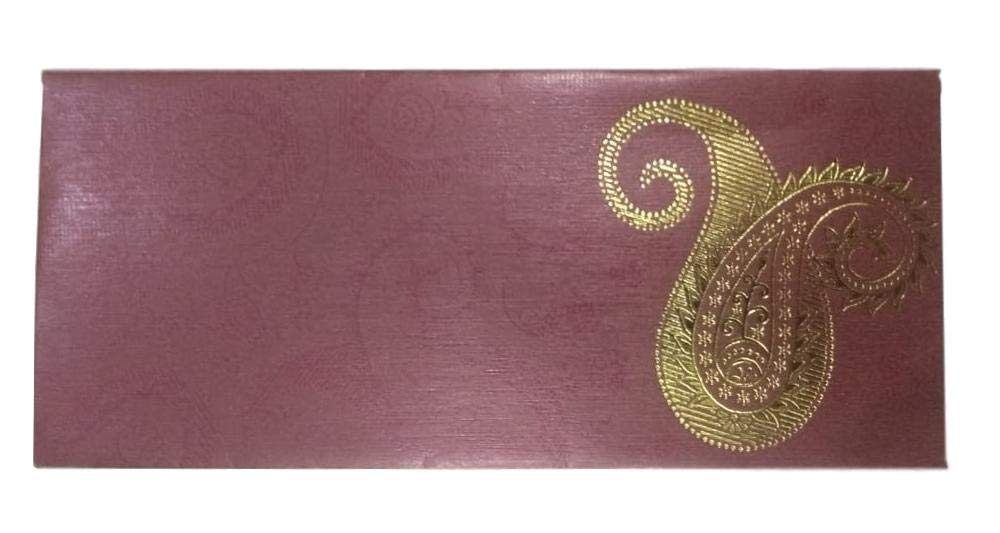 Shakti Graphics Marron Wedding Envelope/Greeting Card (Pack of 10 ...