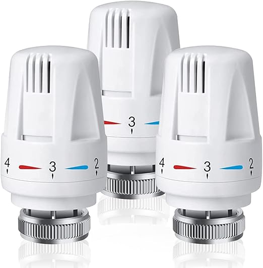 CJBIN Thermostatic Radiator Valve, 3 Pieces Radiator Thermostat Valve ...
