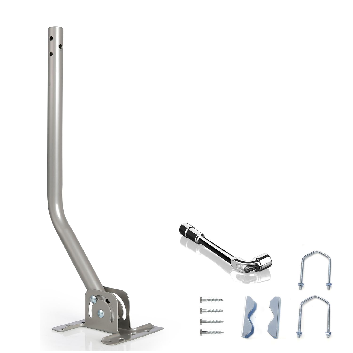 Snapklik.com : Universal Adjustable Antenna Mount Pole(OD 1", Length 16 ...