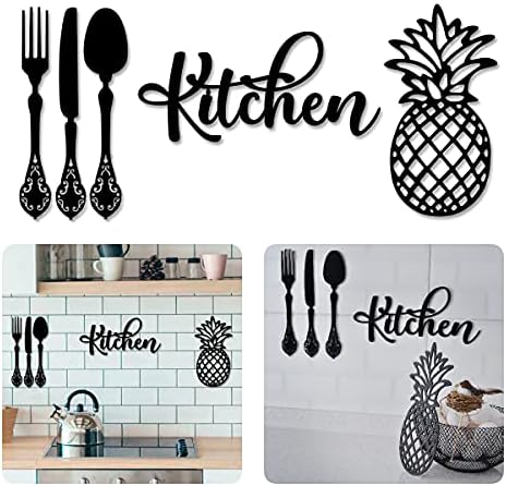 Amazon.com: 4eN Kitchen Sign Modern Wall Decor for Dining Room, Kitchen ...