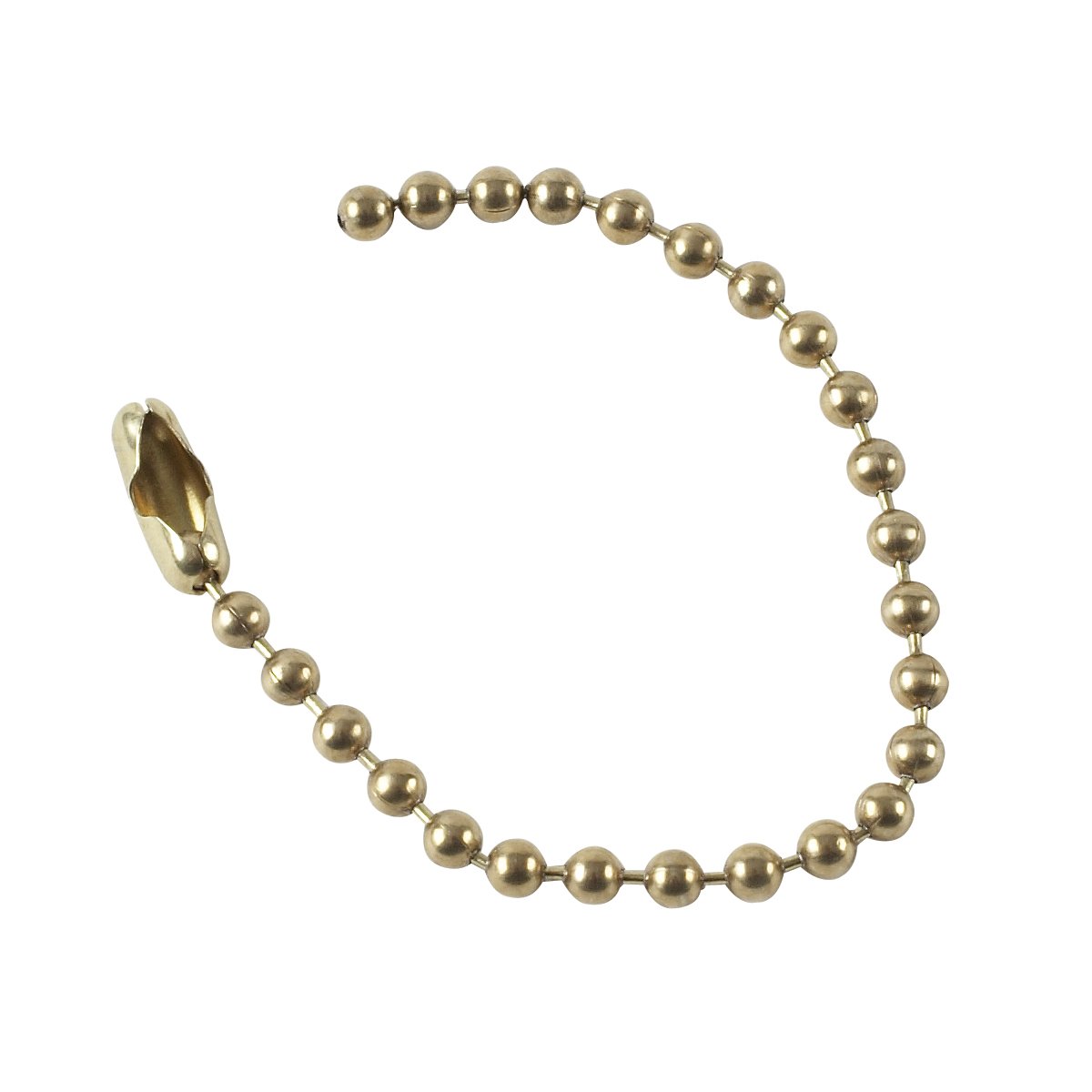 Brady 23306 4-1/2" Size Number 6 Brass Beaded Chain (Pack Of 100): Ball ...