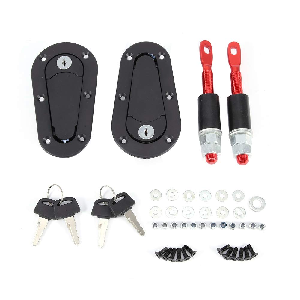 Suuonee Car Hood Lock, 1 Pair Car Universal Engine Hood Cover Lock Key ...