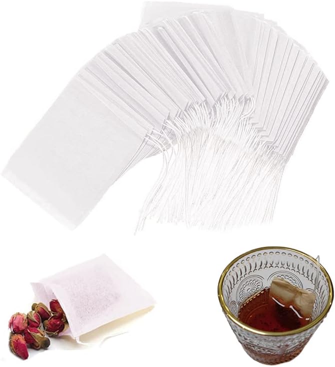 300 Pcs Tea Bags for Loose Tea, Disposable Tea Bags with Drawstring ...