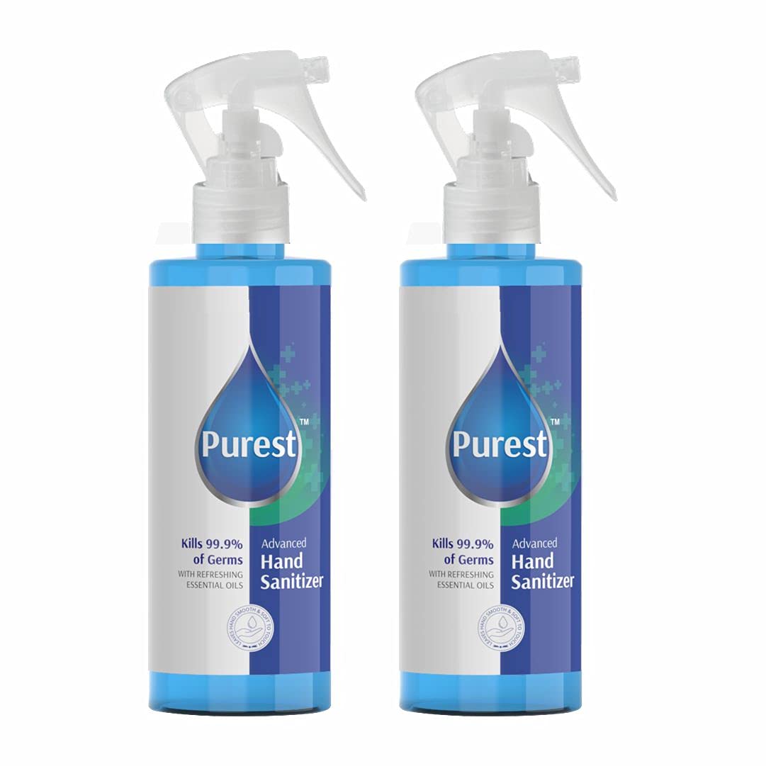 Purest Advanced Hand Sanitizer Liquid Alcohol Based Kills 99.9% of ...