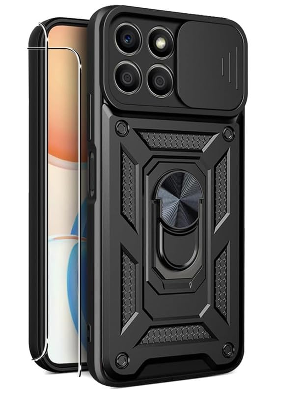 SmartPoint Shutter Ring Case for Honor X8 5G, Military Grade Protection ...