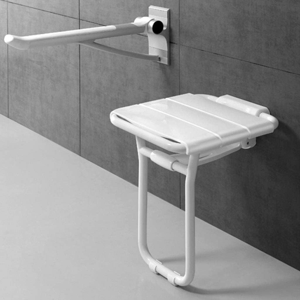 Amazon.com: Pyy96 White Wall Mount Shower Chair, Adults Elderly ...