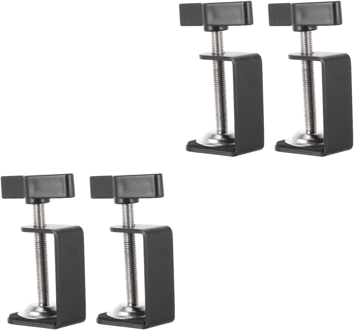 VILLCASE 4 Pcs Adjustable Desk Clamp small clamps clamp mount plastic ...