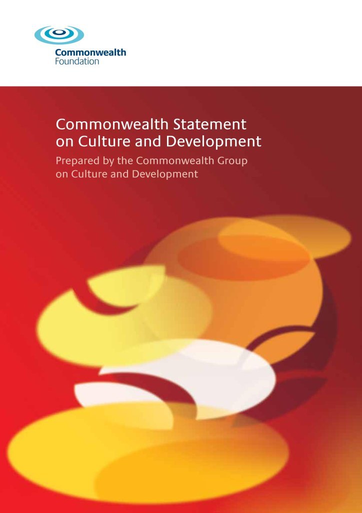 Amazon | Commonwealth Statement on Culture and Development: Prepared by ...