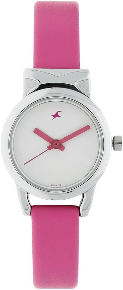 Fastrack Quartz Analog White Dial Leather Strap Watch for Girls ...