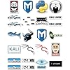 Amazon.com: Stickers Pack 20 Pcs Kali Laptop Linux Vinyl Aesthetic ...