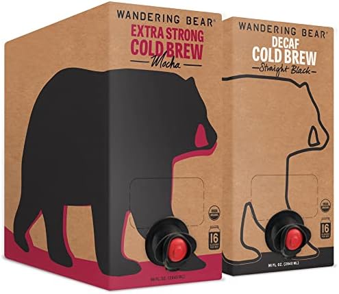 Amazon.com: Wandering Bear Cold Brew Coffee, Mocha & Decaf Bundle, 96oz ...