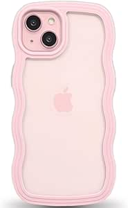 Amazon.com: Anuck for iPhone 15 Case Wavy Edge Clear Back Design, Anti-Slip Grip Cute Wave Curly ...
