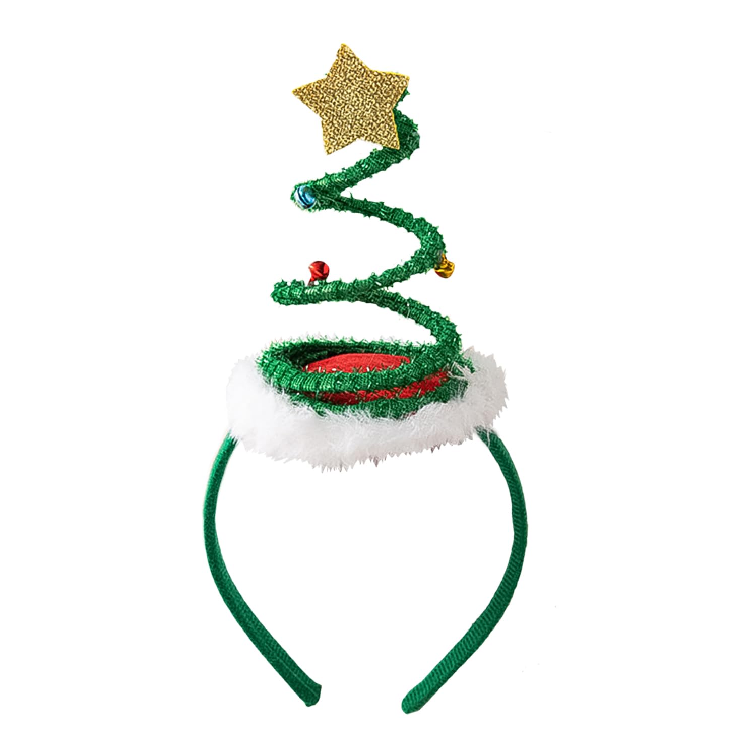 HIXNUG Christmas Tree Headband With Bell Cute Xmas Hair Hoops Christmas ...