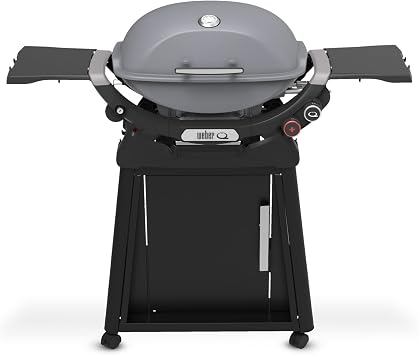 Amazon.com: Weber Q 2800N+ Liquid Propane Grill with Stand, Smoke Grey ...
