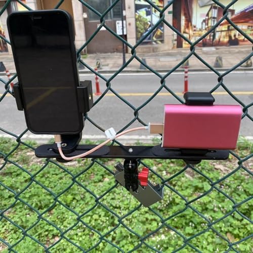 Amazon.com: WbfhScX Fence Phone Mount,Dual Phone Holder Camera Fence ...