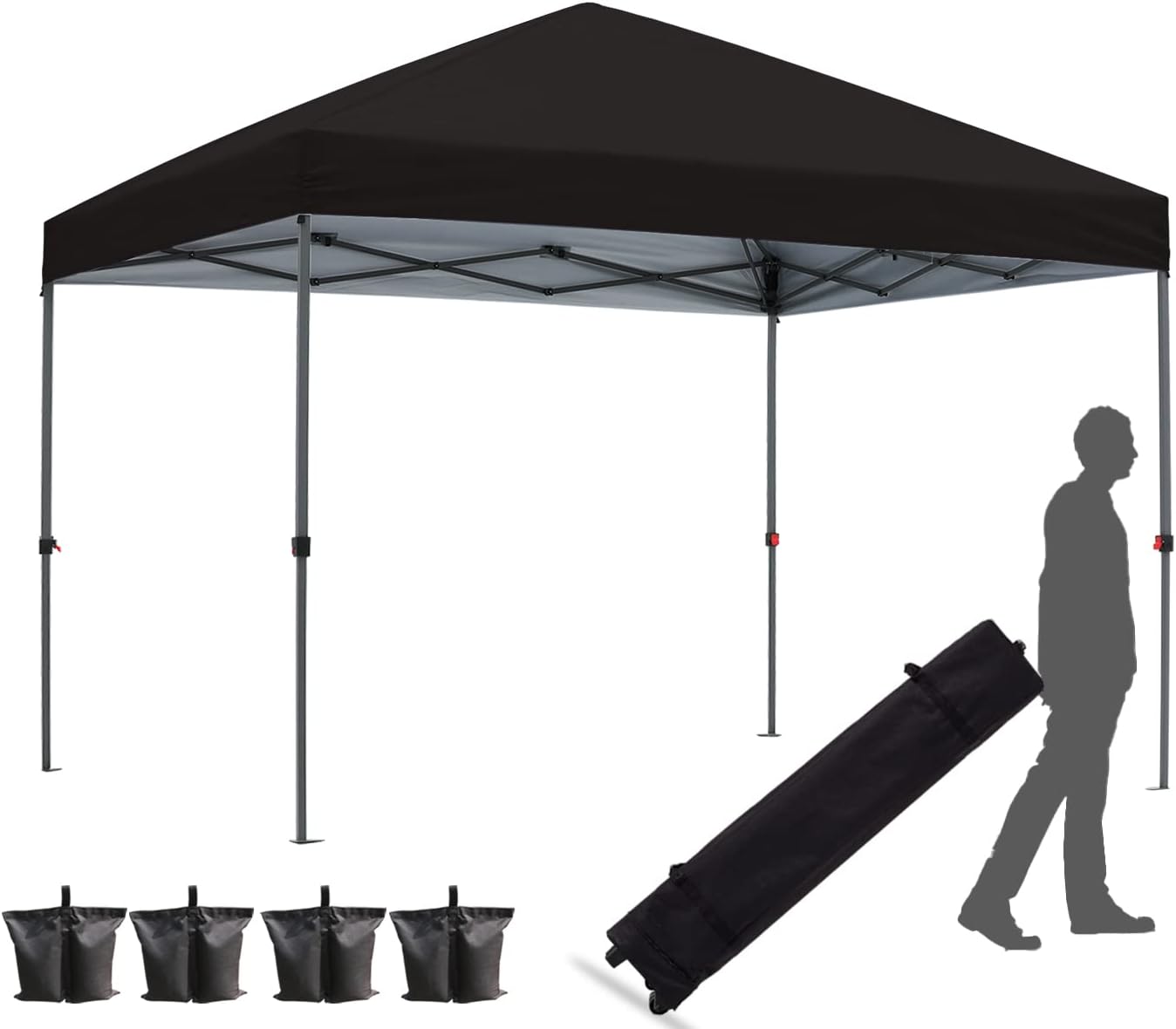 Amazon.com : ABCCANOPY Stable Pop up Outdoor Canopy Tent, Black : Patio ...