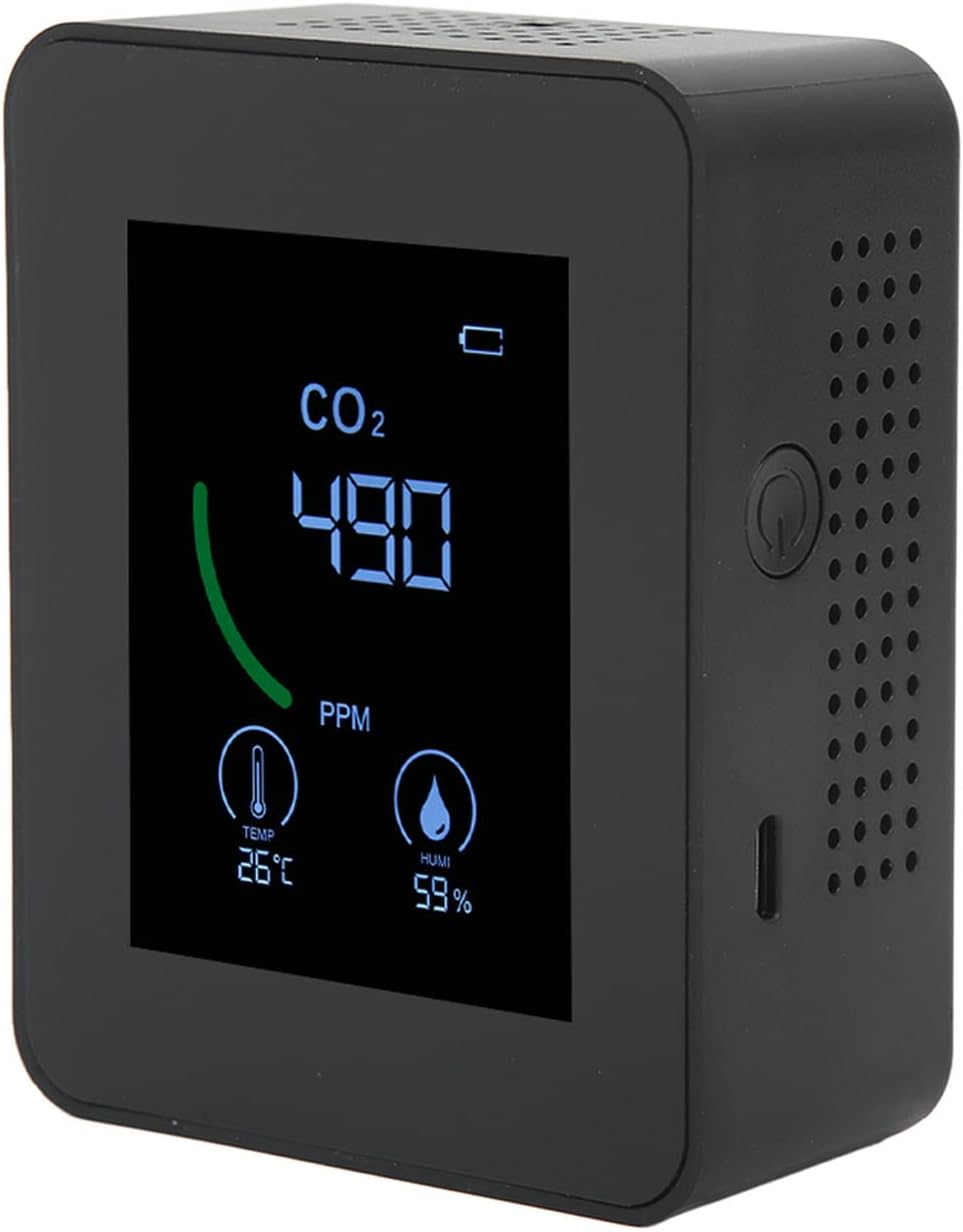 Amazon.com: CO2 Detector, Air Quality Monitor, Equipped Large Screen ...