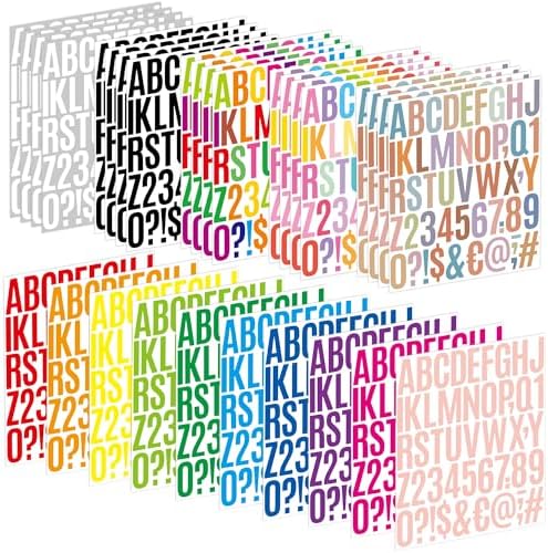 Letter Stickers 30 Sheets 1500 PCS Large Alphabet Sticker 2 Inch Vinyl ...