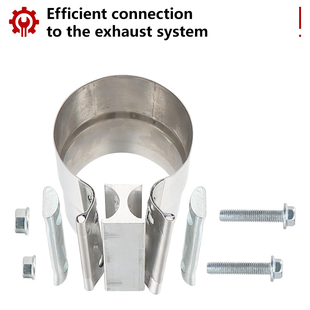 Snapklik.com : 2.25 Inch Exhaust Clam,2 Pcs Lap Joint Band Exhaust ...