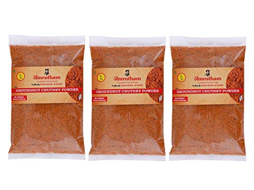 Amrutham Groundnut Chutney Powder 200 gm (3 Packs) : Amazon.in: Grocery ...