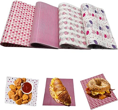 Amazon.com: 200 Pieces Wax Paper Deli Paper Sheets Sandwich Wrap ...