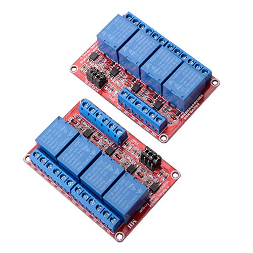 Snapklik.com : 2Pcs DC 5V 4 Channel Relay Module Board Shield