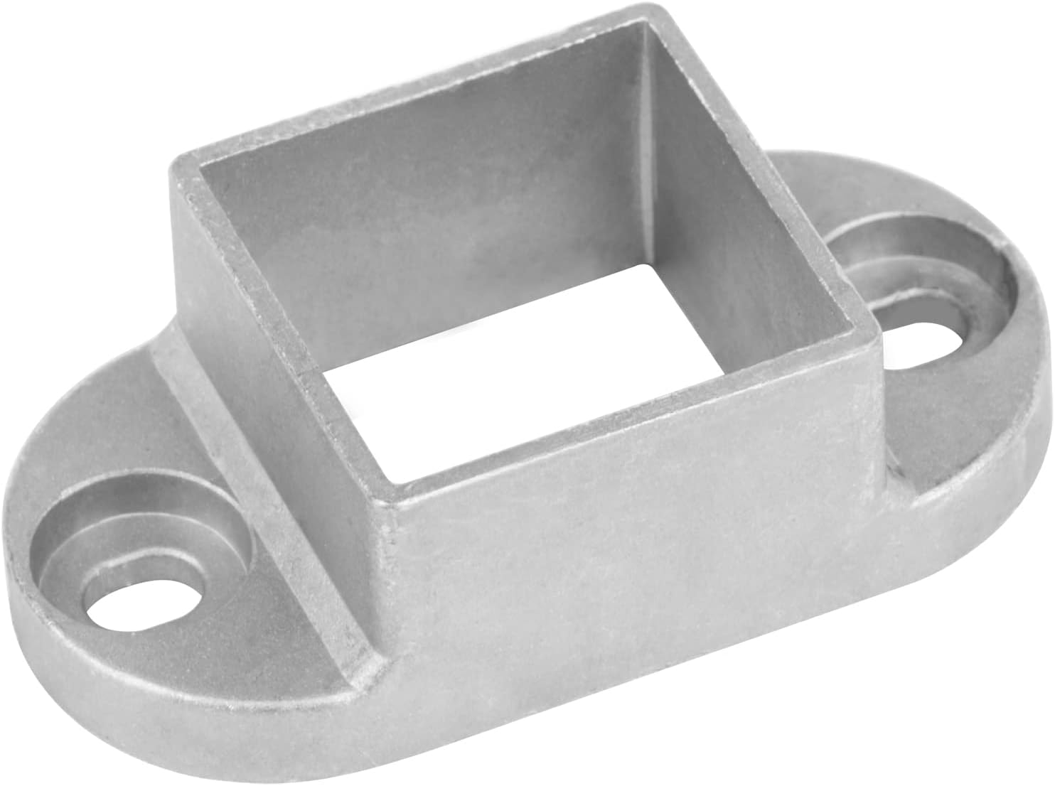 10 Pack 1-1/2" x 1-1/2" Square Post Flange Base, Aluminum Floor Mount ...