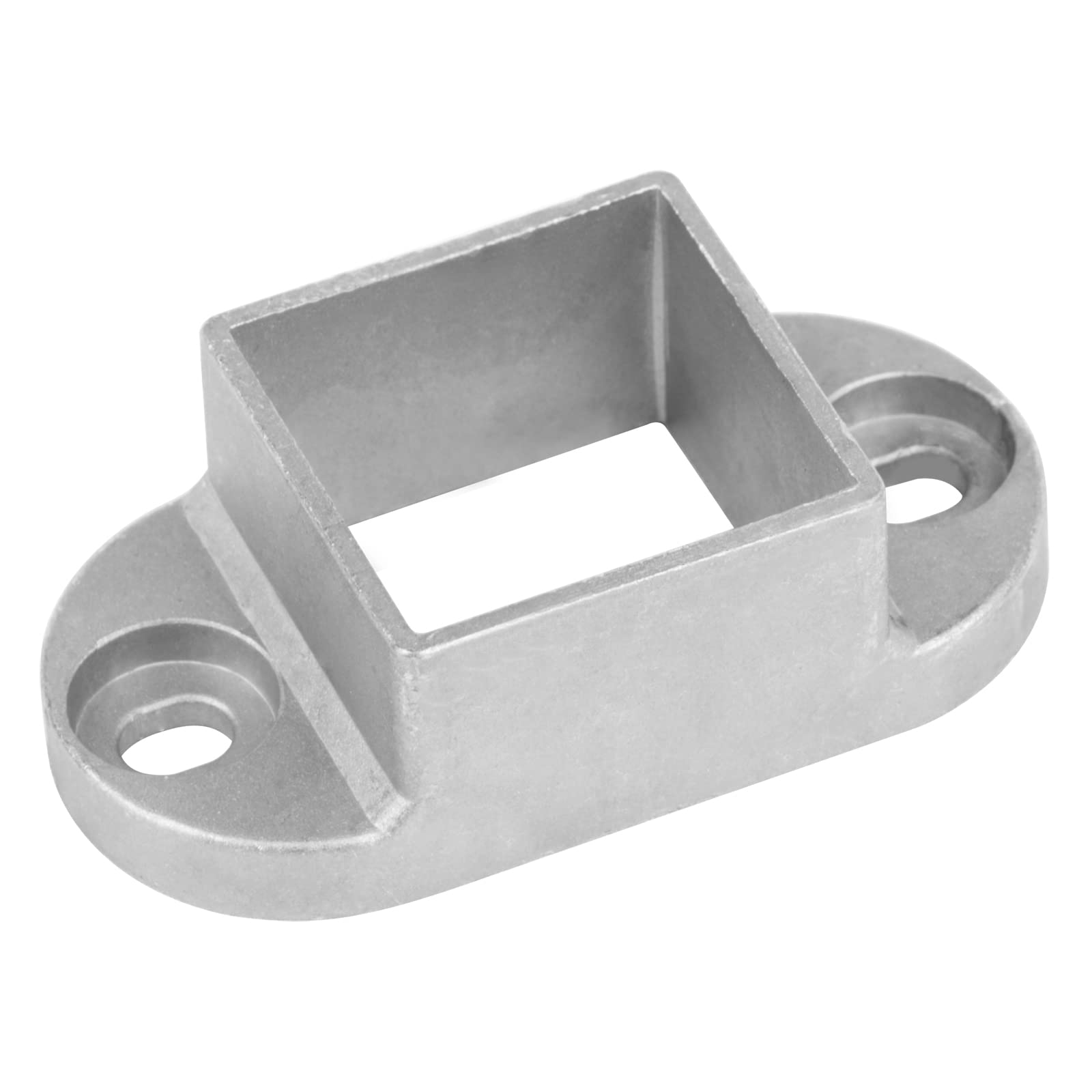 10 Pack 1-1/2" x 1-1/2" Square Post Flange Base, Aluminum Floor Mount ...