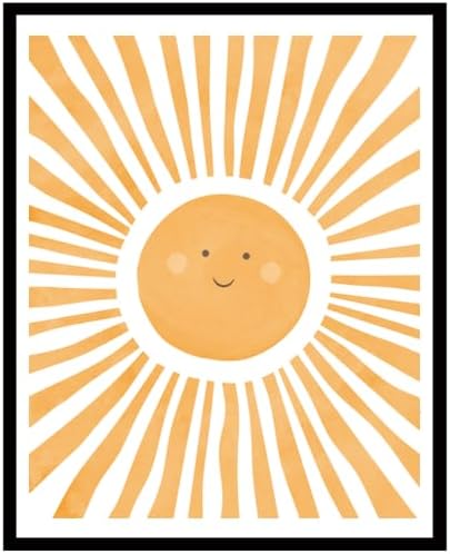 Amazon.com: ShopHaven Watercolor Sun Poster, Sun Playroom Decor, 8x10 ...
