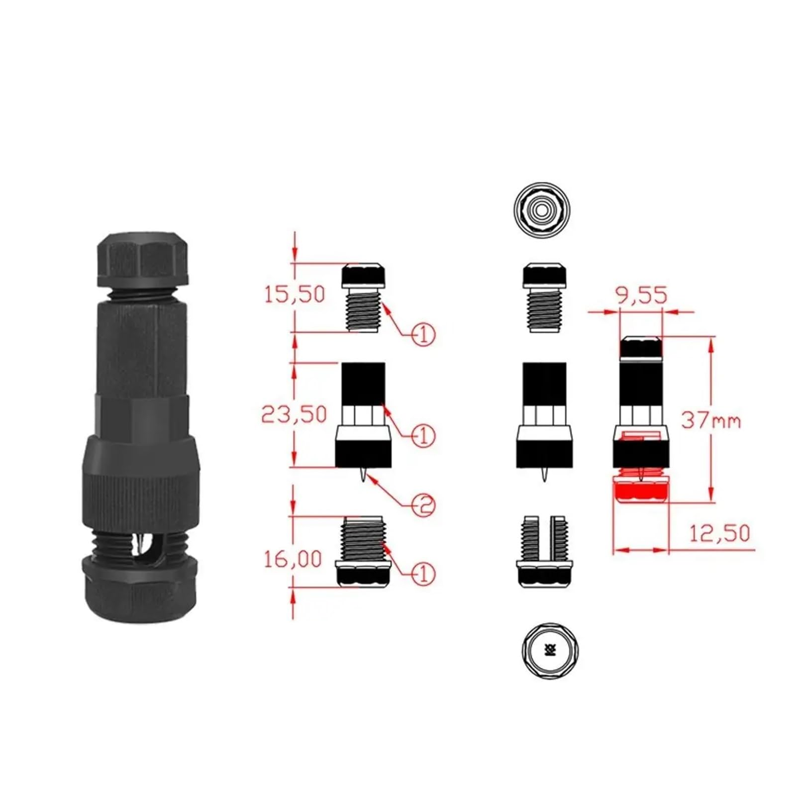 Snapklik.com : 1 Count 22 AWG Red Low Voltage Fastlock Piercing ...