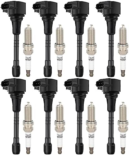 Amazon.com: ECCPP UF677 8 ignition coils with 8 iridium Spark Plugs for Infiniti 2011 2012 2013 ...
