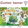 Amazon.com: Custom Monkey Jungle Safari Happy Birthday Party ...