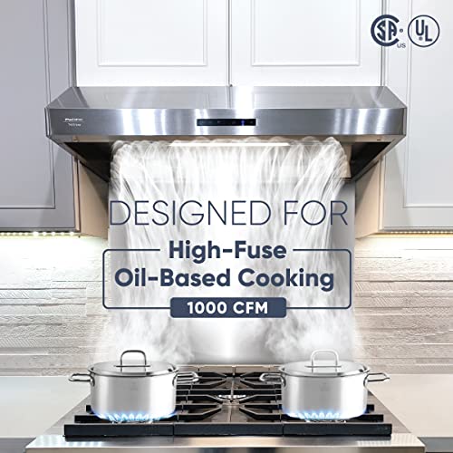 Pacific Trusteam 30" Under Cabinet Hood, Auto Steam Cleaning, 900+ CFM ...