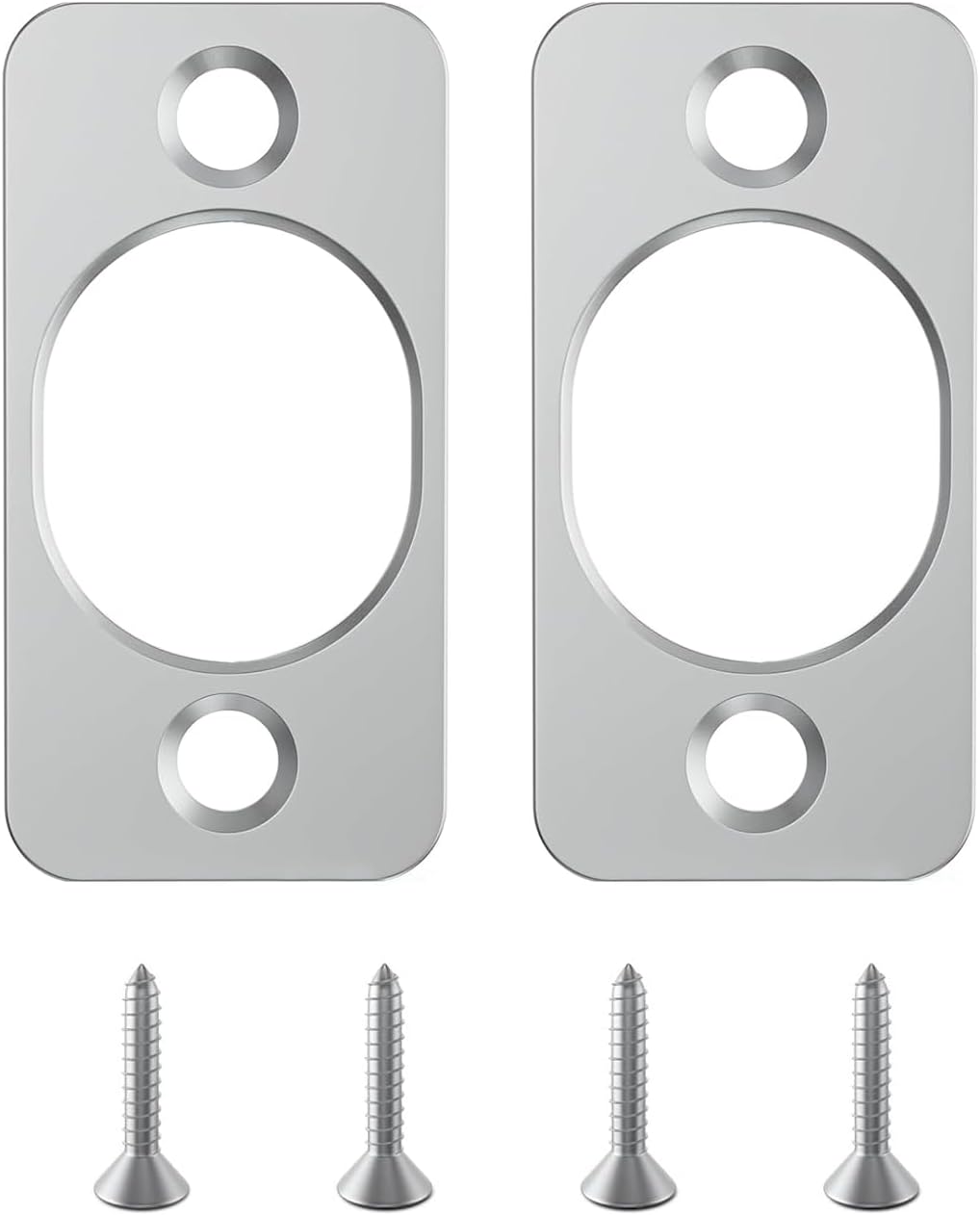 Deadbolt Strike Plate Door Backplate 1-1/8" x 2-1/4" Round Corner ...