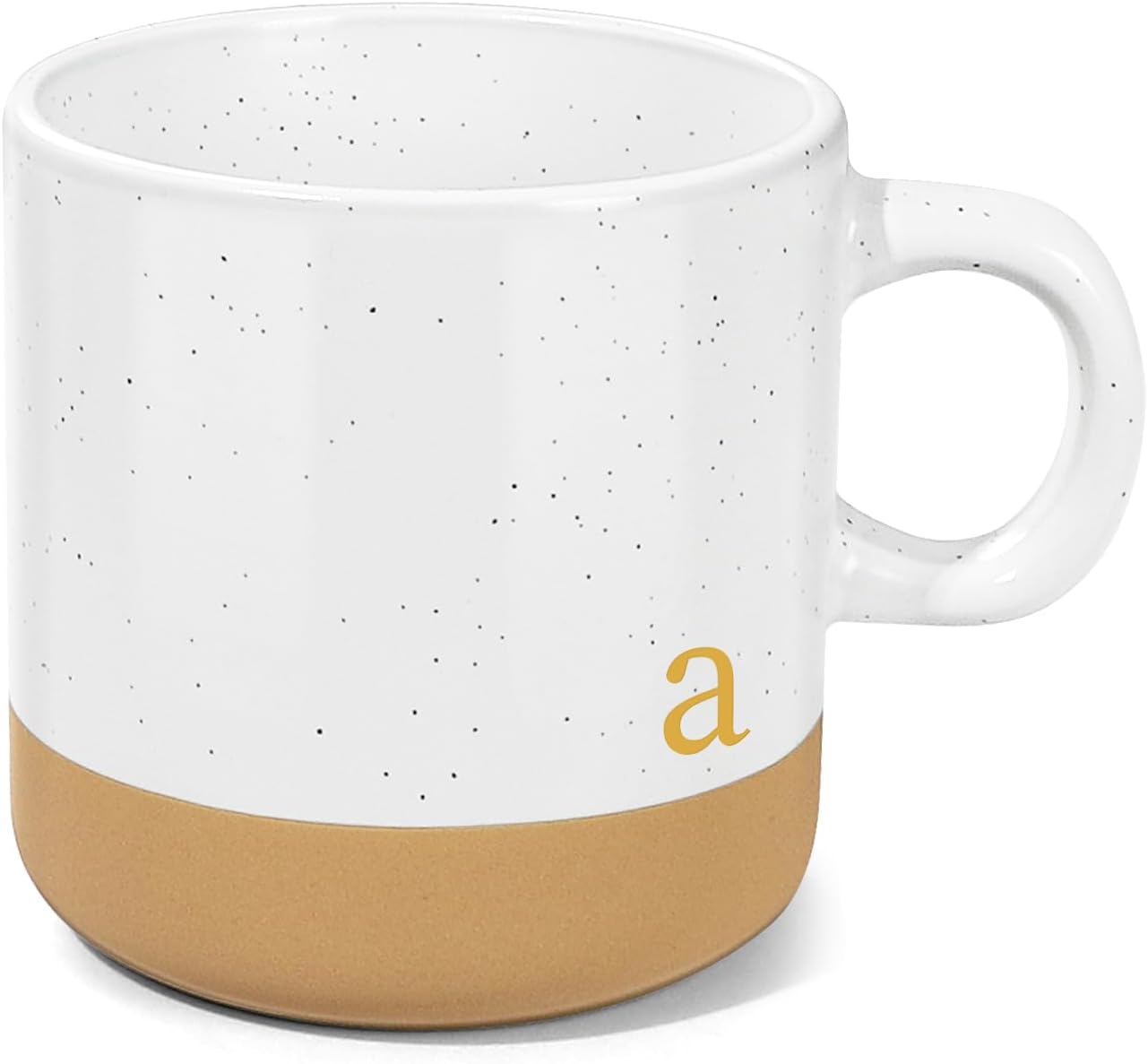Amazon.com: Frerdui Monogram Ceramic Coffee Mugs, 14oz Gold Initial ...