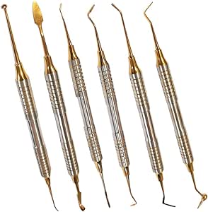 6Pcs Double Ended Dental Resin Filling Tools, Dental Composite Filling ...