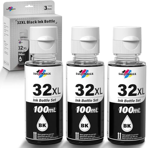 Amazon.com: 32XL Black Ink Bottle Replacement for HP Smart Tank 6001 ...