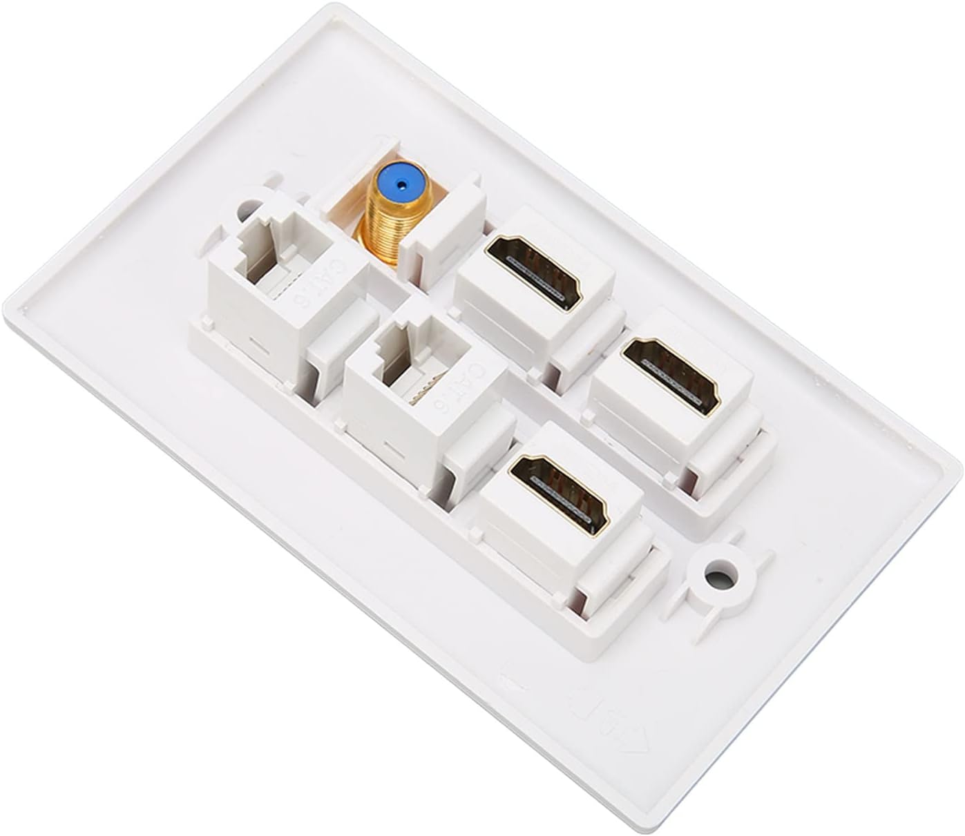 6-Port HD Multimedia Interface Wall Plate for Home Network AV: Amazon ...
