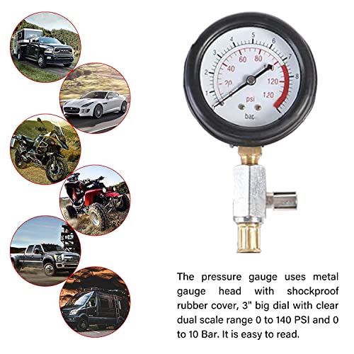 Snapklik.com : 0-140 PSI Engine Oil PressureTester Gauge Kit TU-12A ...