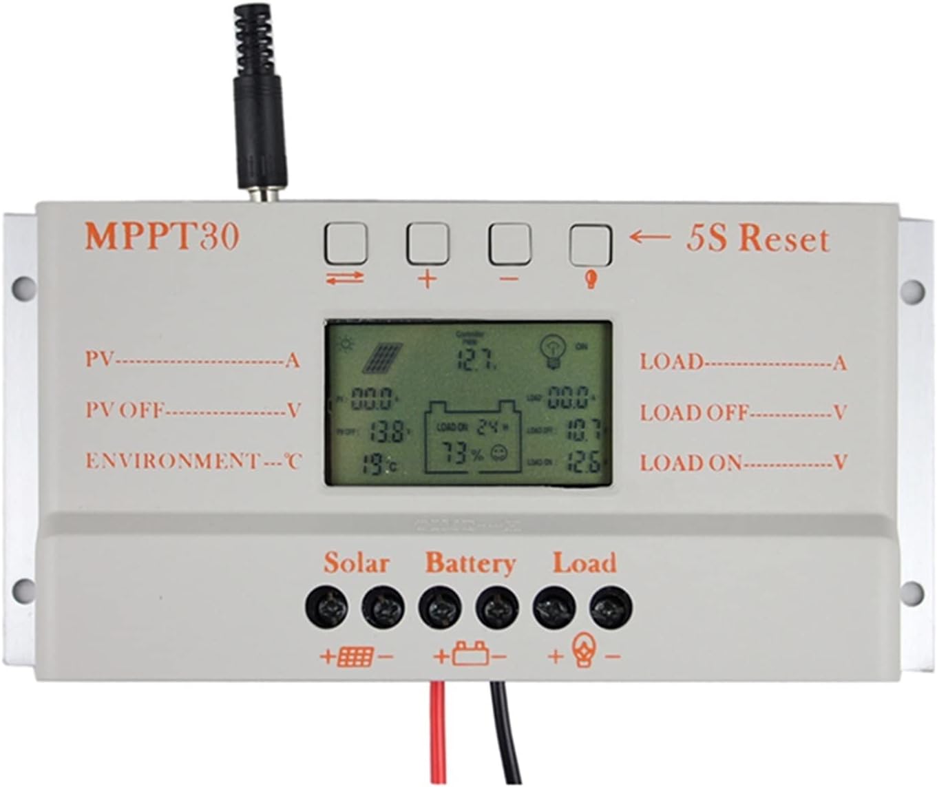 Amazon.com : 10pcs 30A MPPT Solar Charge Controller 5V USB Output 12V ...