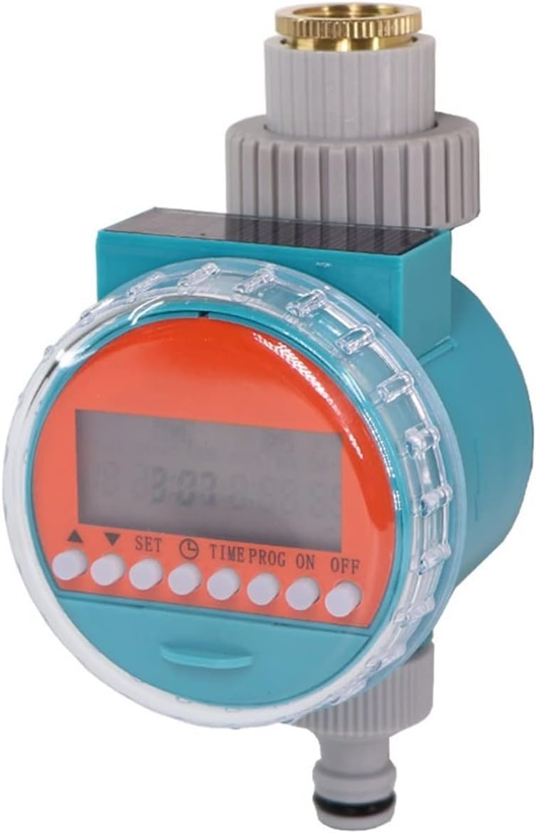 Menfez Digital Water Timer Solar Power Garden Water Timer Waterproof ...