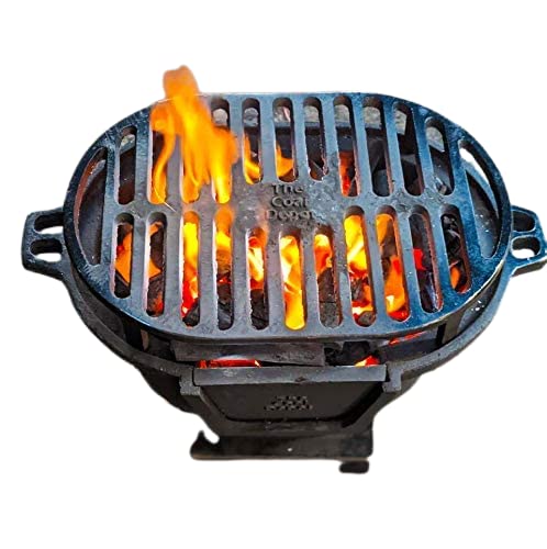 Buy Sacristi - TCD - Cast Iron Portable Barbecue Charcoal Oval Grill ...